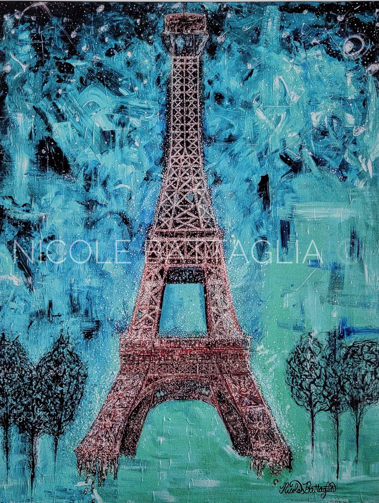 “City of Stars” Ocean Blue Print – Nicole Batt Illustration