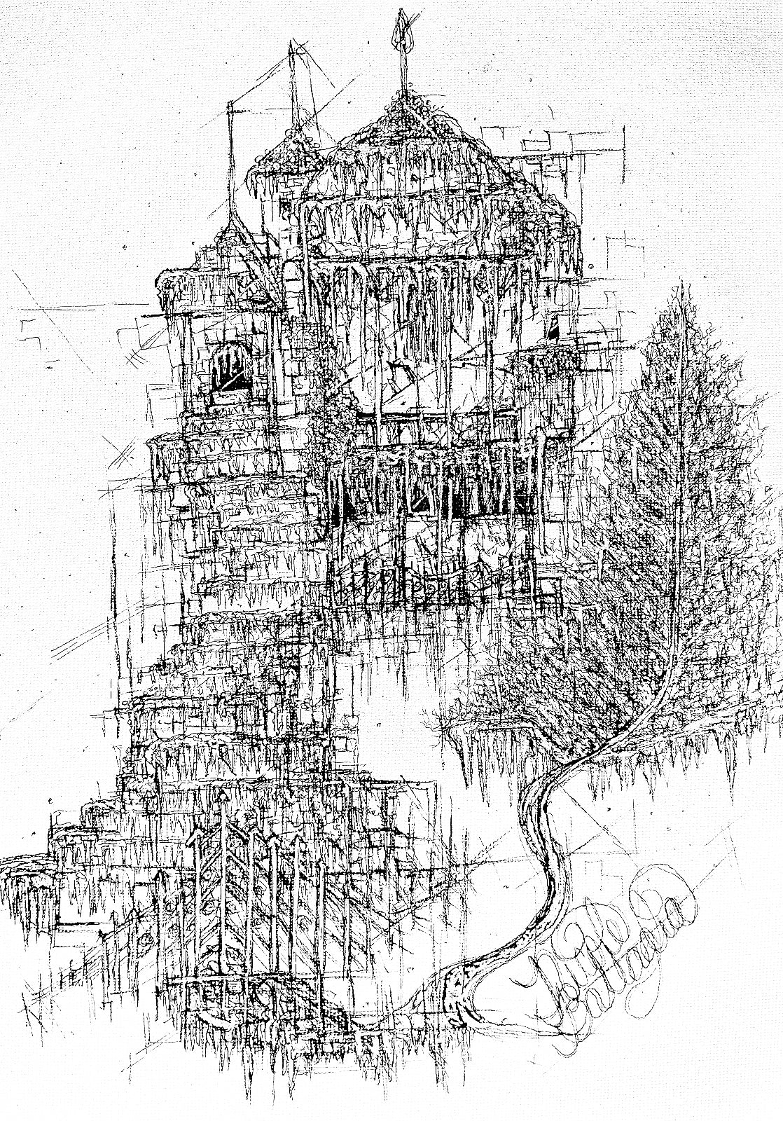 "The Iced Castle" Original – Nicole Batt Illustration